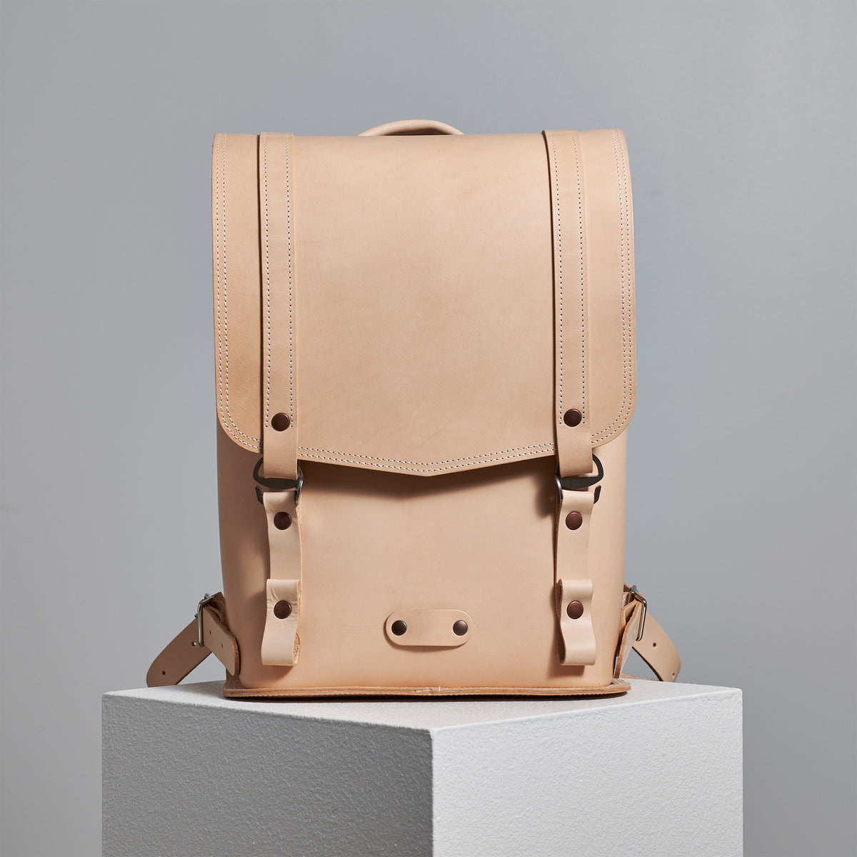 Large Backpack in Ivory Leather – A backpack that's made for life ...